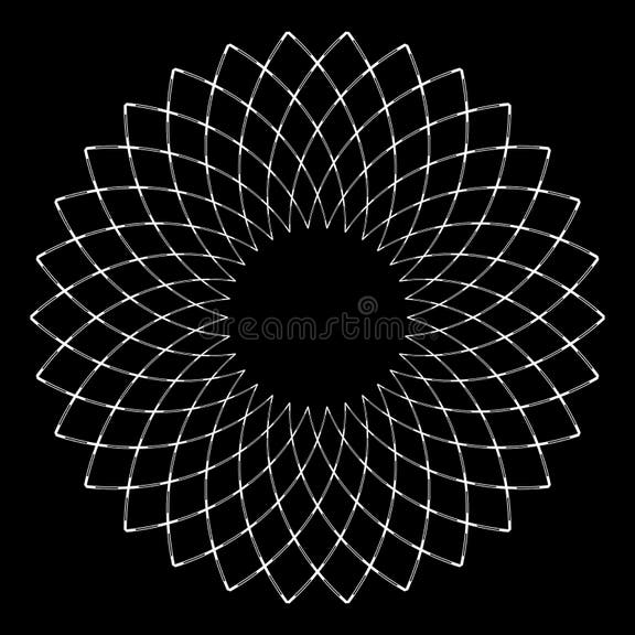Circle Design Element. Abstract Geometric Rotation Pattern Stock Vector ...