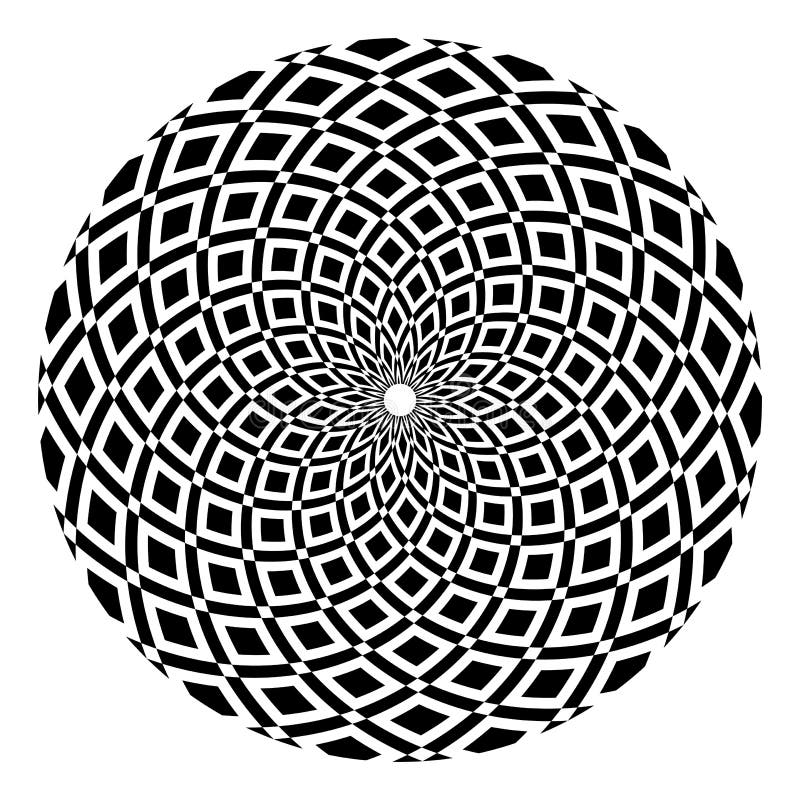 Circle Design Element. Abstract Geometric Rotation Pattern Stock Vector ...