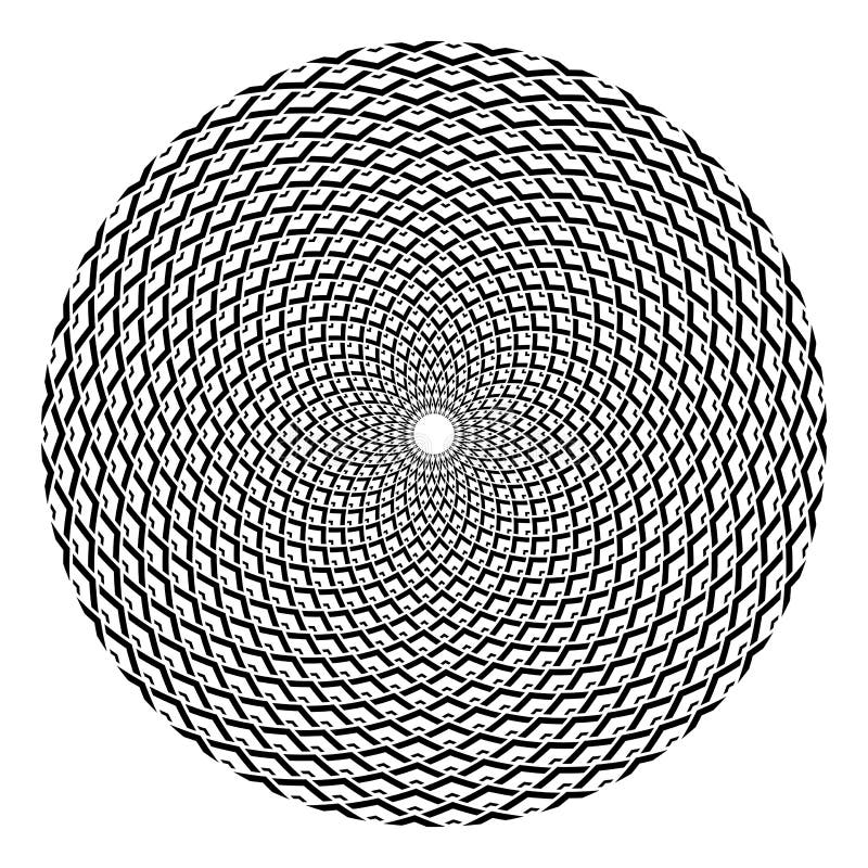 Circle Design Element. Abstract Geometric Rotation Pattern Stock Vector ...