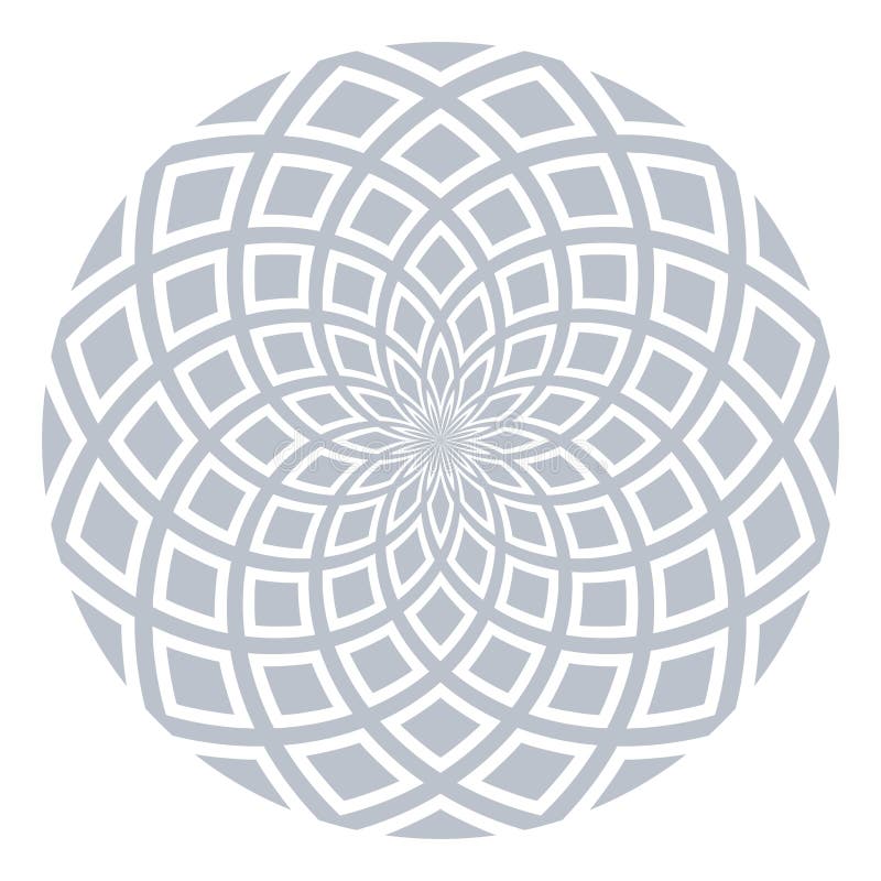 Circle Design Element. Abstract Geometric Rotation Pattern Stock Vector ...