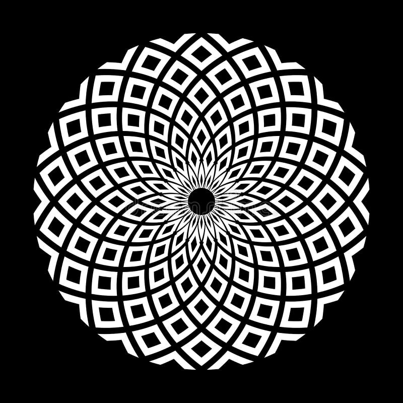 Circle Design Element. Abstract Geometric Rotation Pattern Stock Vector ...