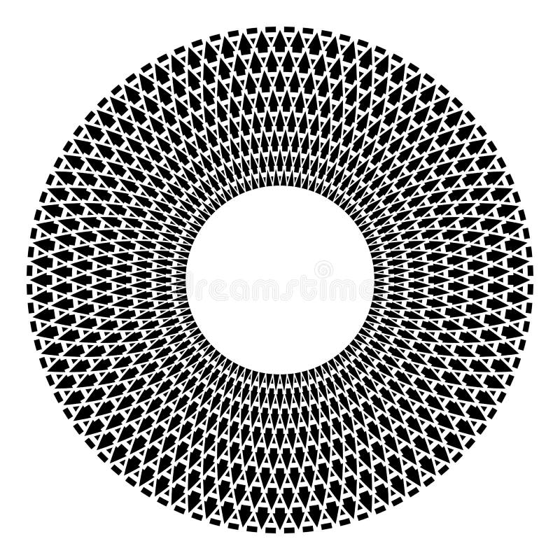 Circle Design Element. Abstract Geometric Rotation Pattern Stock Vector ...