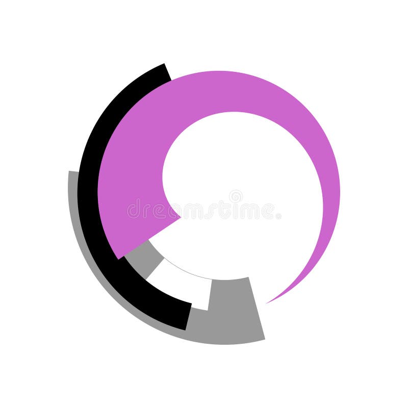 Circle Design Element. Abstract Icon Stock Vector - Illustration of ...
