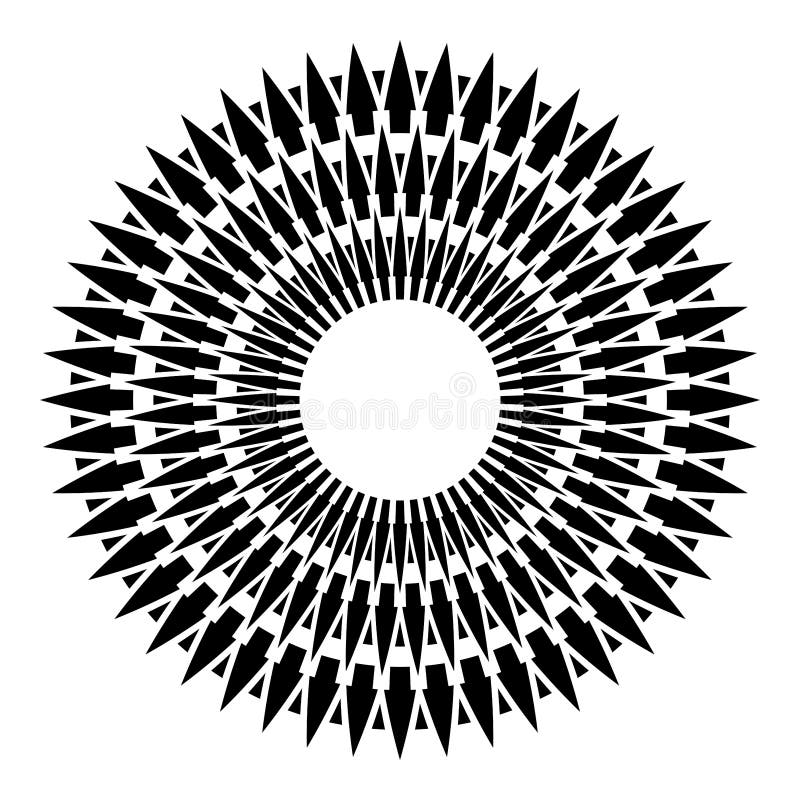 Arrows Pattern. Circle Design Element Stock Vector - Illustration of ...