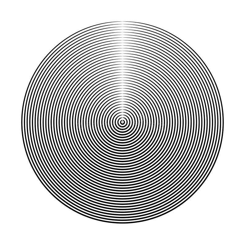 Circle Design Element. Concentric Rings Striped Texture Stock Vector ...