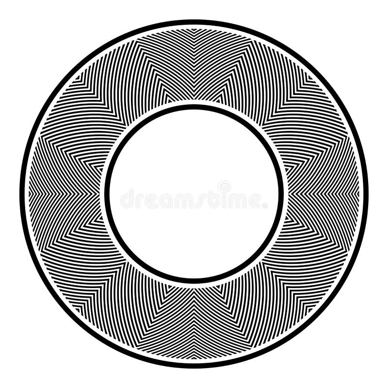 Circle Design Element. Geometric Pattern in Round Shape Stock Vector ...