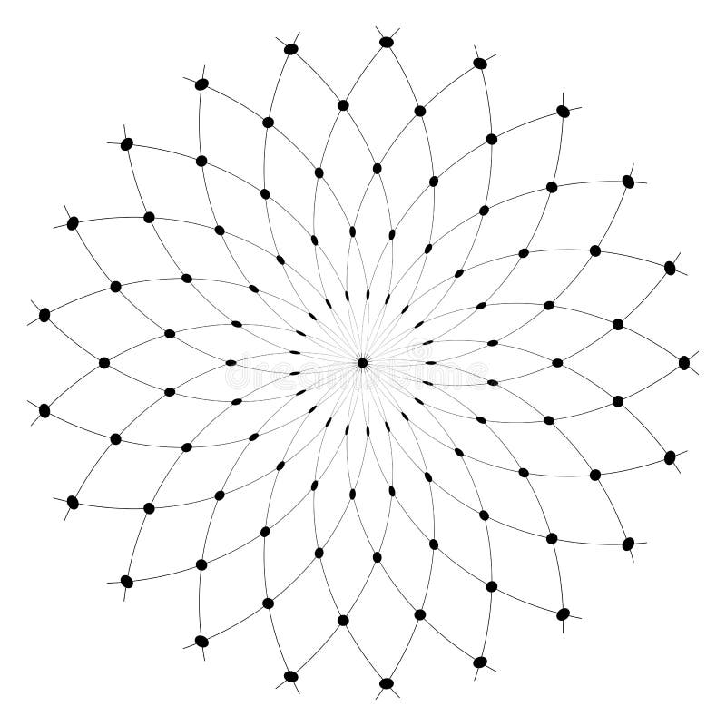 Circle Design Element. Rotation Circular Pattern Stock Vector ...