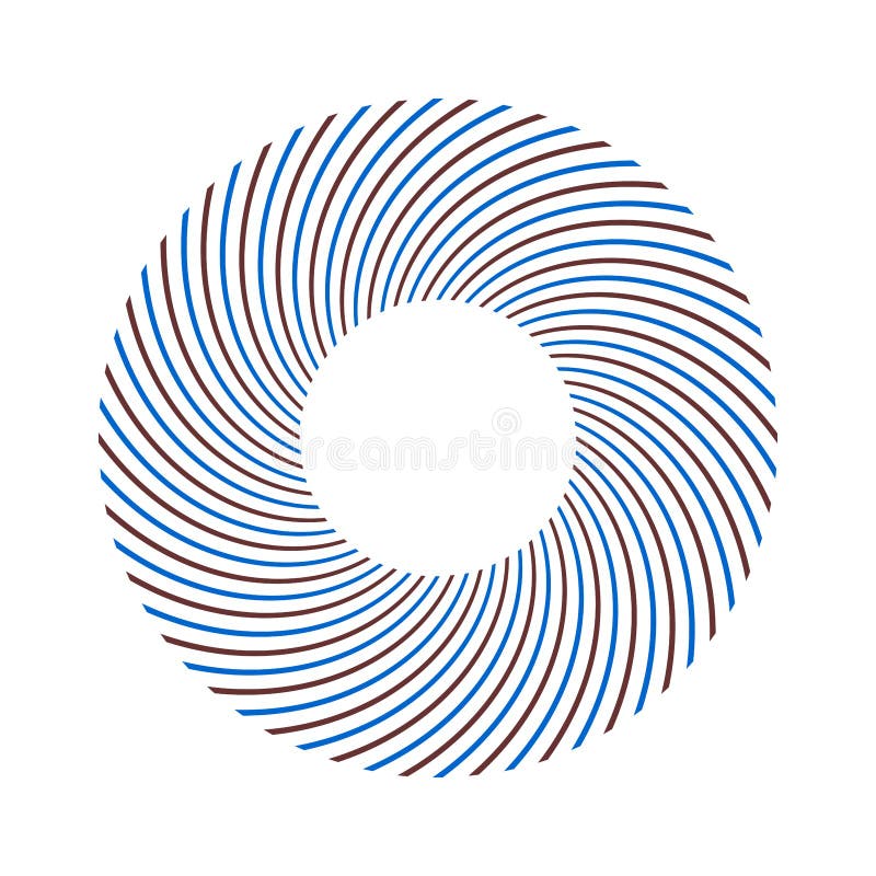 Circle Design Element. Rotation Circular Lines Pattern Stock Vector ...