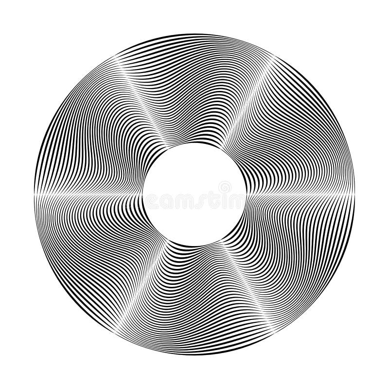 Circle Design Element. Abstract Geometric Rotation Pattern Stock Vector ...