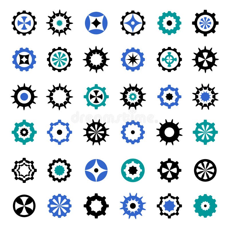 Circle Design Elements. Abstract Icons Stock Vector - Illustration of ...