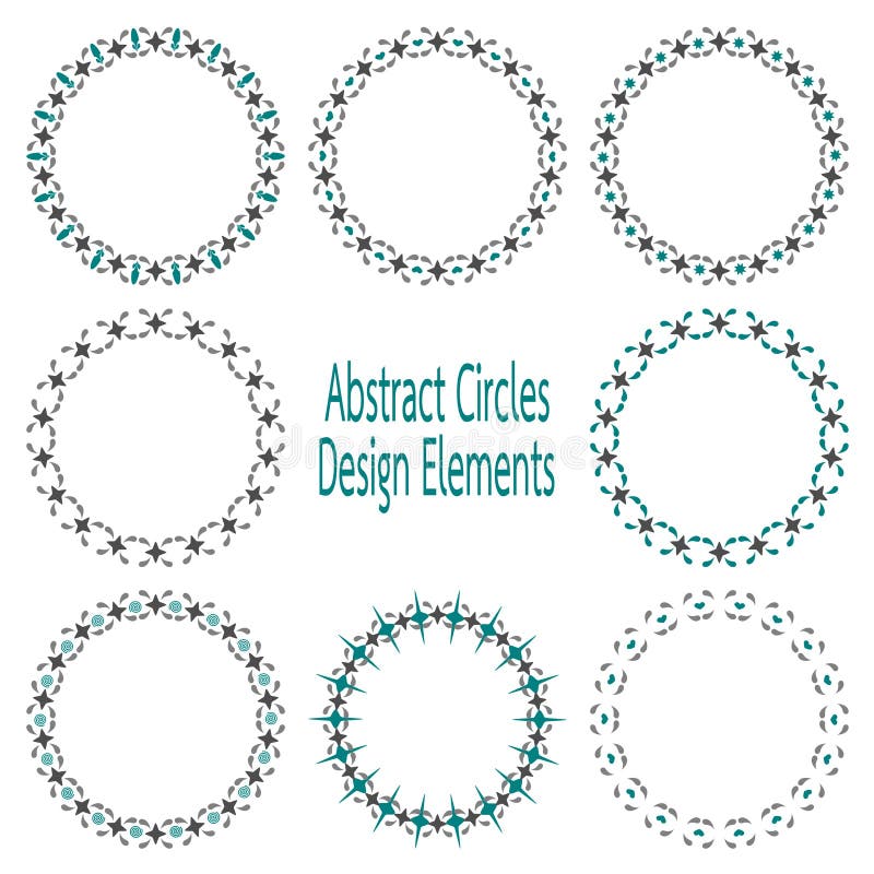 Circle design elements stock vector. Illustration of ornate - 43861610