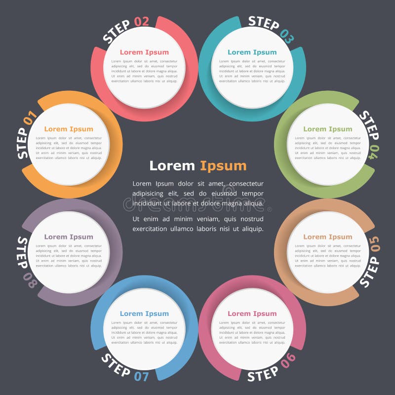 Circle Diagram Eight Elements Stock Vector - Illustration of eight ... Circle Diagram Eight Elements Stock Vector - Illustration of eight ...