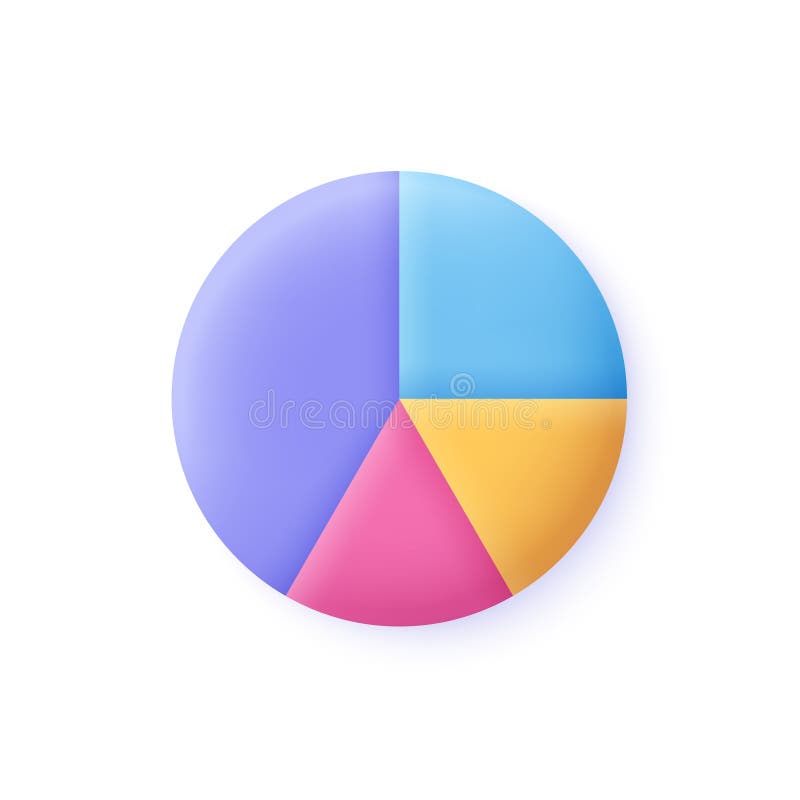 Circle Diagram, Four Parts Pie Chart. Business, Financial Report ...