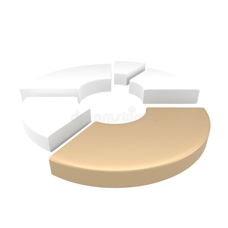 Circle Diagram Graph Icon. Simple 3d Render Illustration. Stock ...