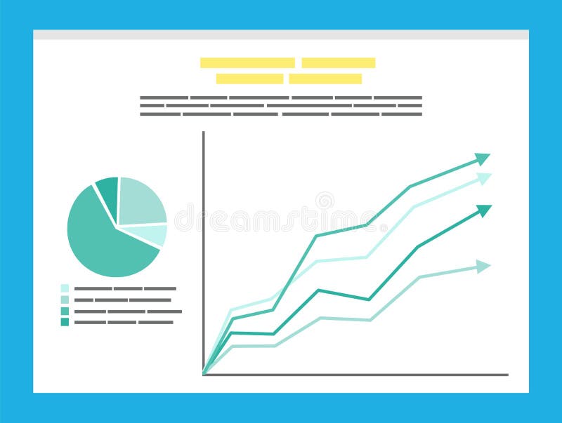 Circle Diagram and Growth Arrows on Board Vector Stock Vector ...