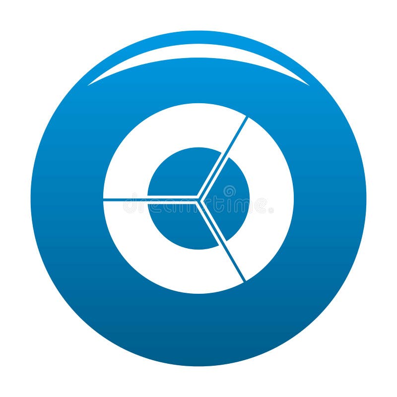 Circle Diagram Icon Blue Vector Stock Vector - Illustration of chart ...