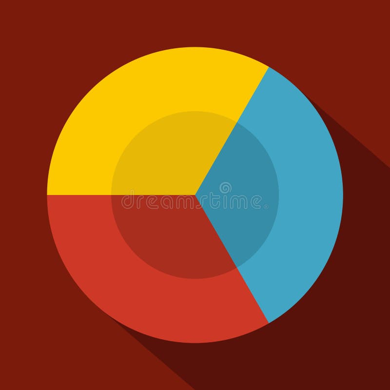 Circle Diagram Icon Vector Flat Stock Vector - Illustration of grow ...