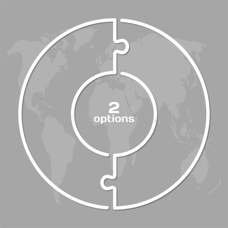 Circle Diagram Infographic in 2 Steps or Options Stock Illustration ...