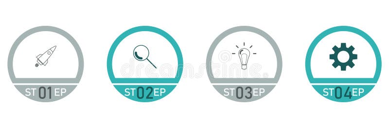 Circle Diagram, Set of Circle Diagrams with Symbols of Work and ...