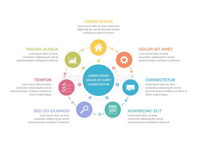 Circle Infographics Seven Elements Stock Illustrations – 335 Circle ...