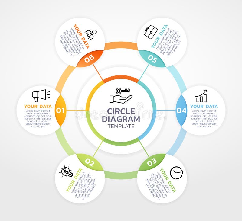 Circle diagram template stock vector. Illustration of timeline - 332800525