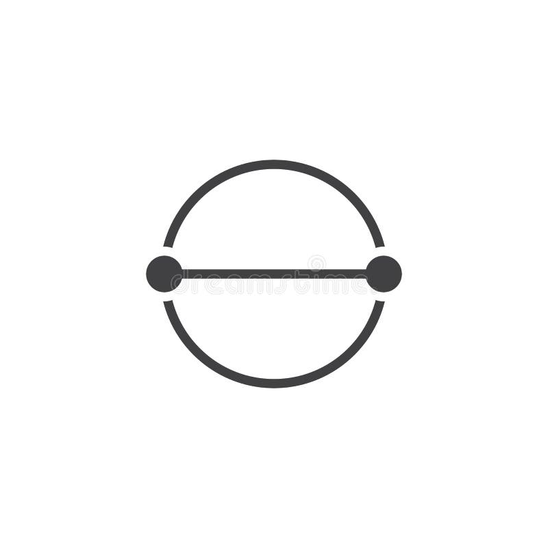 Circle Diameter Vector Icon Stock Vector - Illustration of perfect ...