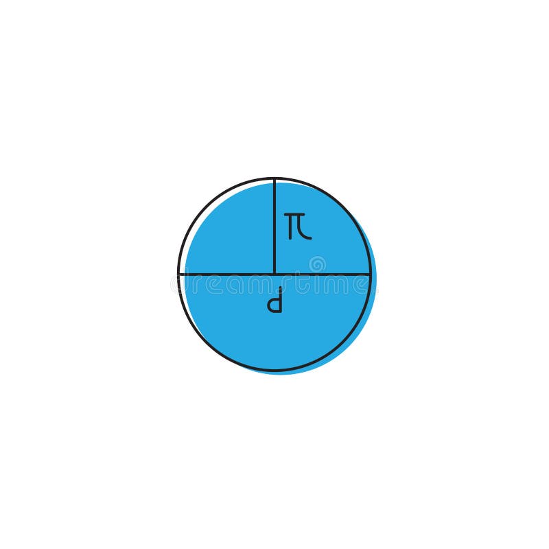 Circle Diameter Vector Icon Isolated on White Background Stock Vector ...