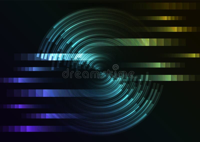 Circle Digital Abstract Layer Background Stock Vector - Illustration of ...
