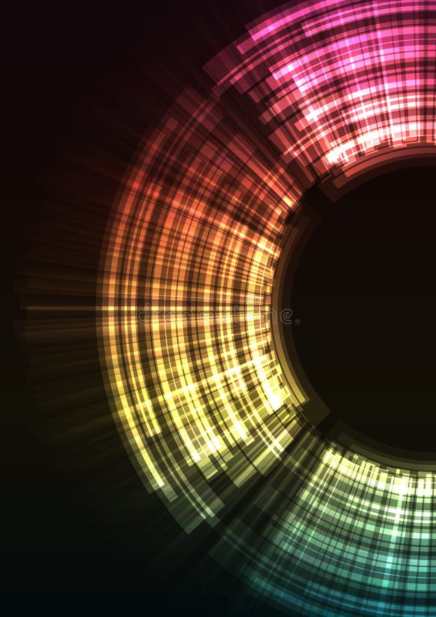 Circle Digital Abstract Layer Background Stock Vector - Illustration of ...