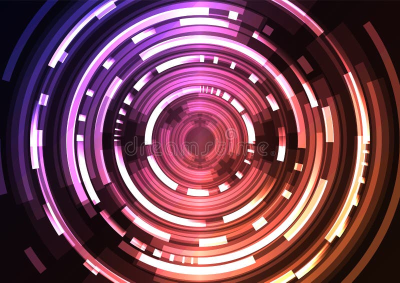 Circle Digital Pixel Abstract Background Stock Vector - Illustration of ...