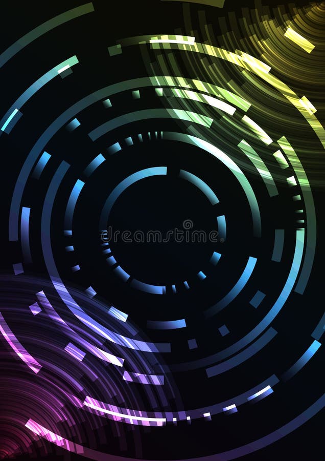 Circle Digital Pixel Abstract Background Stock Vector - Illustration of ...