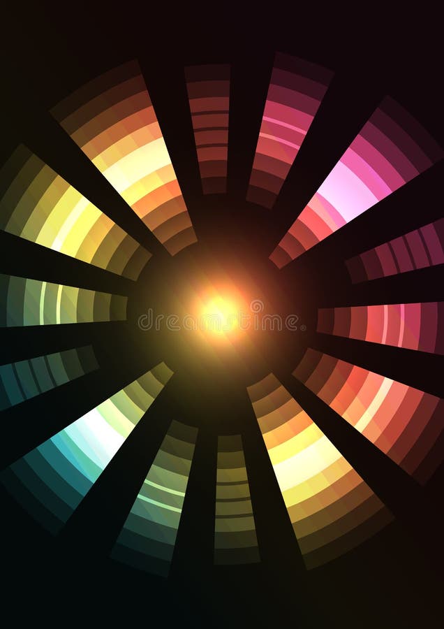 Circle Digital Pixel Abstract Background Stock Vector - Illustration of ...