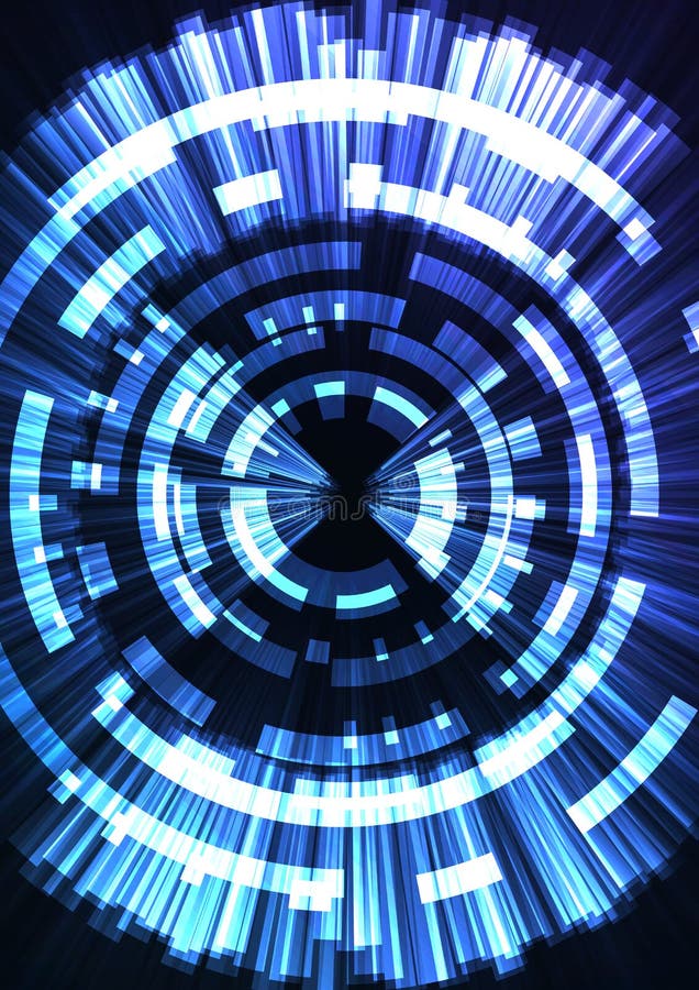 Circle Digital Pixel Abstract Background Stock Vector - Illustration of ...