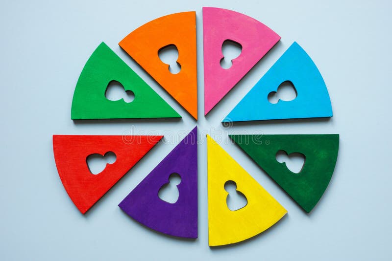 Circle Divided into Colorful Sections with Human Figures As Diversity ...