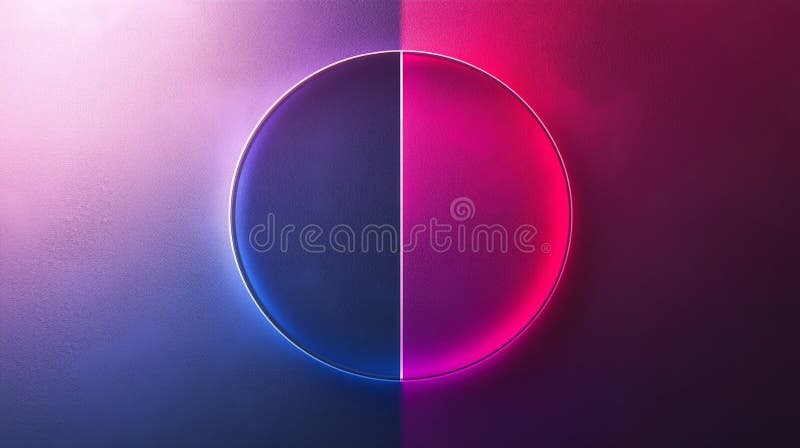 A Circle is Divided in Half by a Ribbon of Color Stock Photo - Image of ...