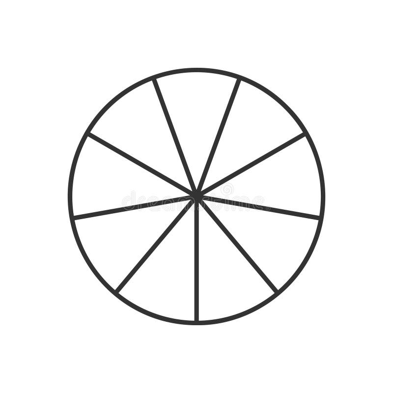 Circle Divided in 12 Segments Isolated on White Background. Pie or ...