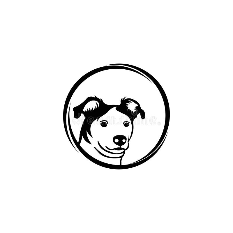 Circle Dog Creative Vector Logo Template Stock Vector - Illustration of ...