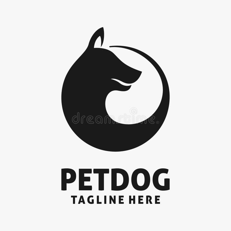 Circle dog logo design stock vector. Illustration of puppy - 236456597