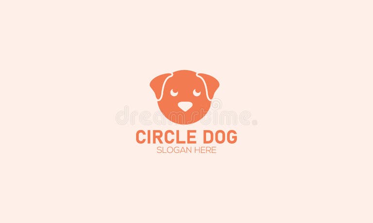 Circle Dog Logo Design Vector Template, Minimal Dog Logo in Circle ...