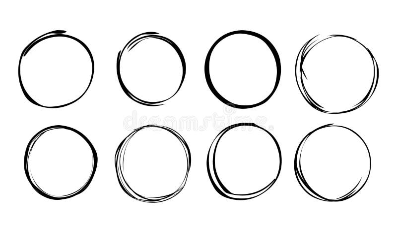 Doodle Circle Water Texture Seamless Pattern Stock Vector ...