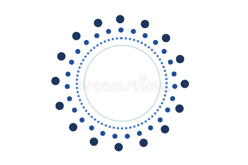 Circle Dot Frame. Point Sphere Boarder. Dotted Geometric Pattern Stock ...