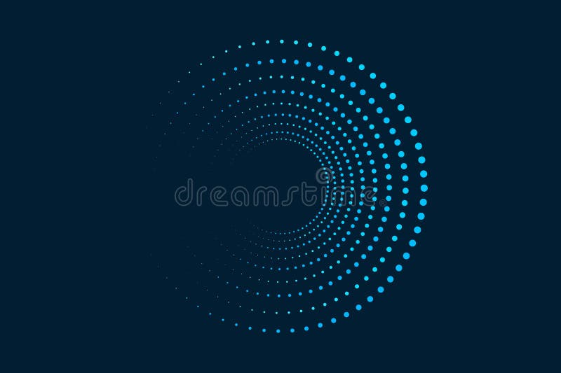 Circle Dot Halftone Round Dotted Frames. Design Element for Frame, Logo ...