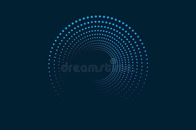 Circle Dot Halftone Round Dotted Frames. Design Element for Frame, Logo ...