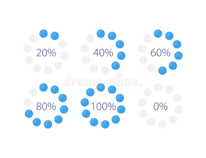 Circle Dot Infographic Chart Design Template Set Stock Vector ...