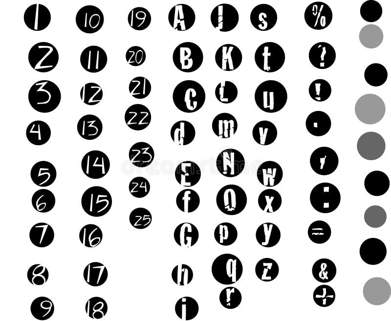 Circle dot letters stock vector. Illustration of alpha - 10137035
