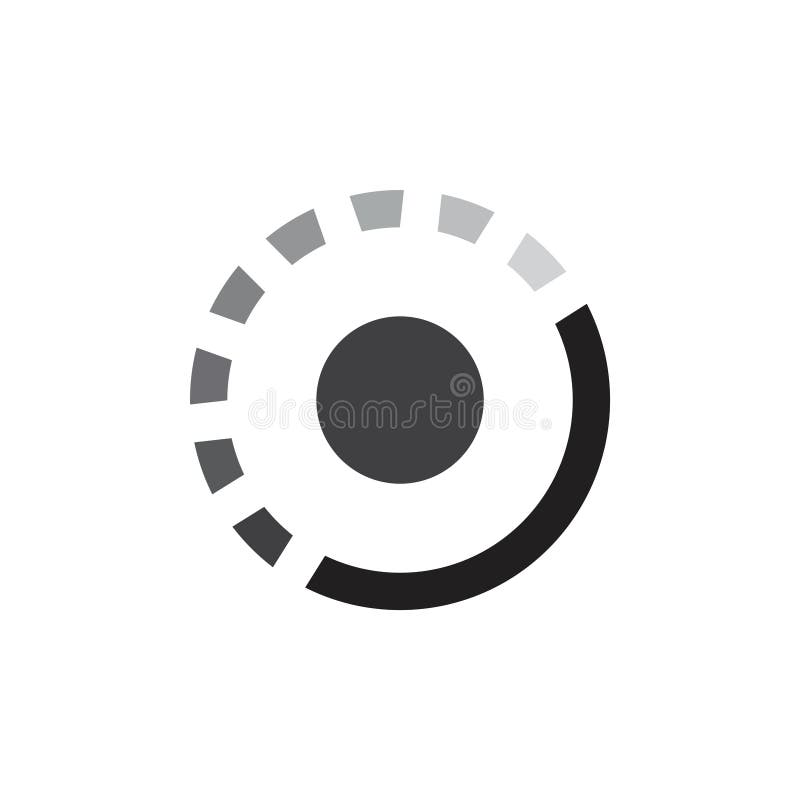 Circle Dot Process Symbol Logo Vector Stock Vector - Illustration of ...