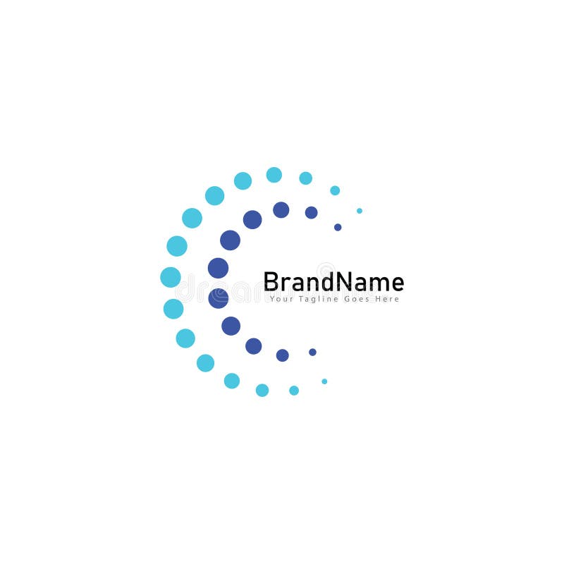 Circle Dots Creative Cool Logo Icon Design. Stock Vector - Illustration ...