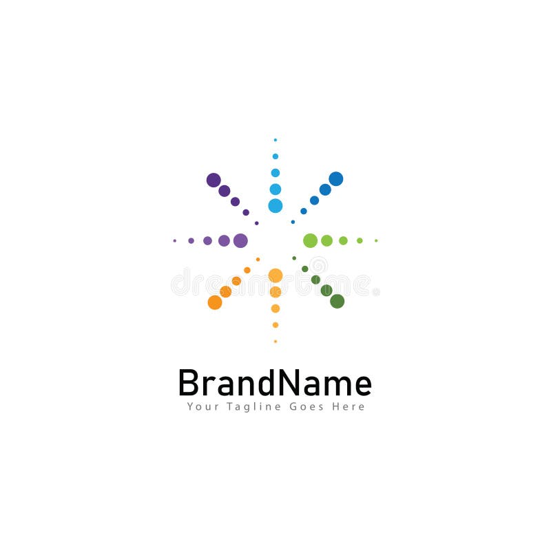 Circle Dots Creative Cool Logo Icon Design. Stock Vector - Illustration ...