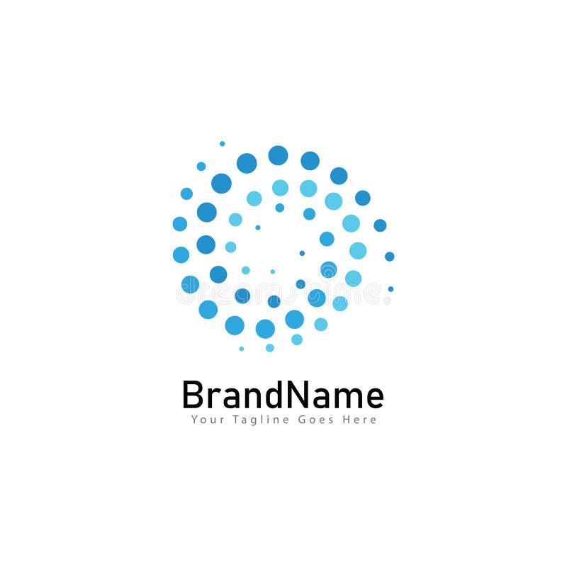 Circle Dots Creative Cool Logo Icon Design. Stock Vector - Illustration ...