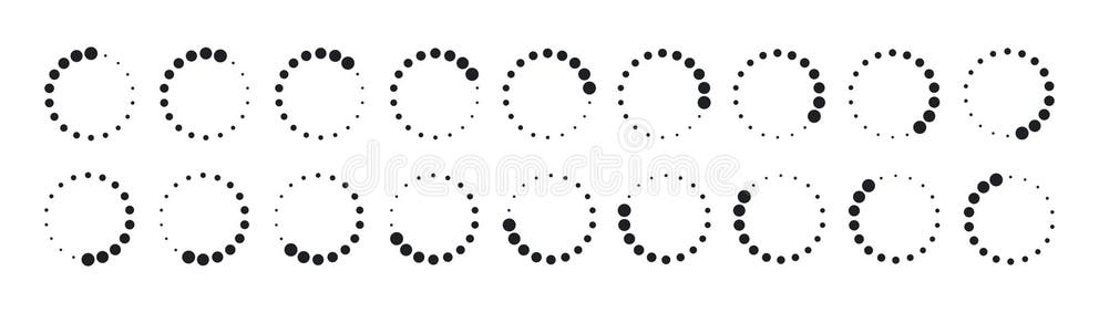 Circle Dotted Loading Icon. Round Throbber Icon. Progress Loader ...